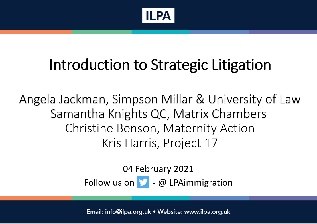 Introduction to Strategic Litigation - ILPA